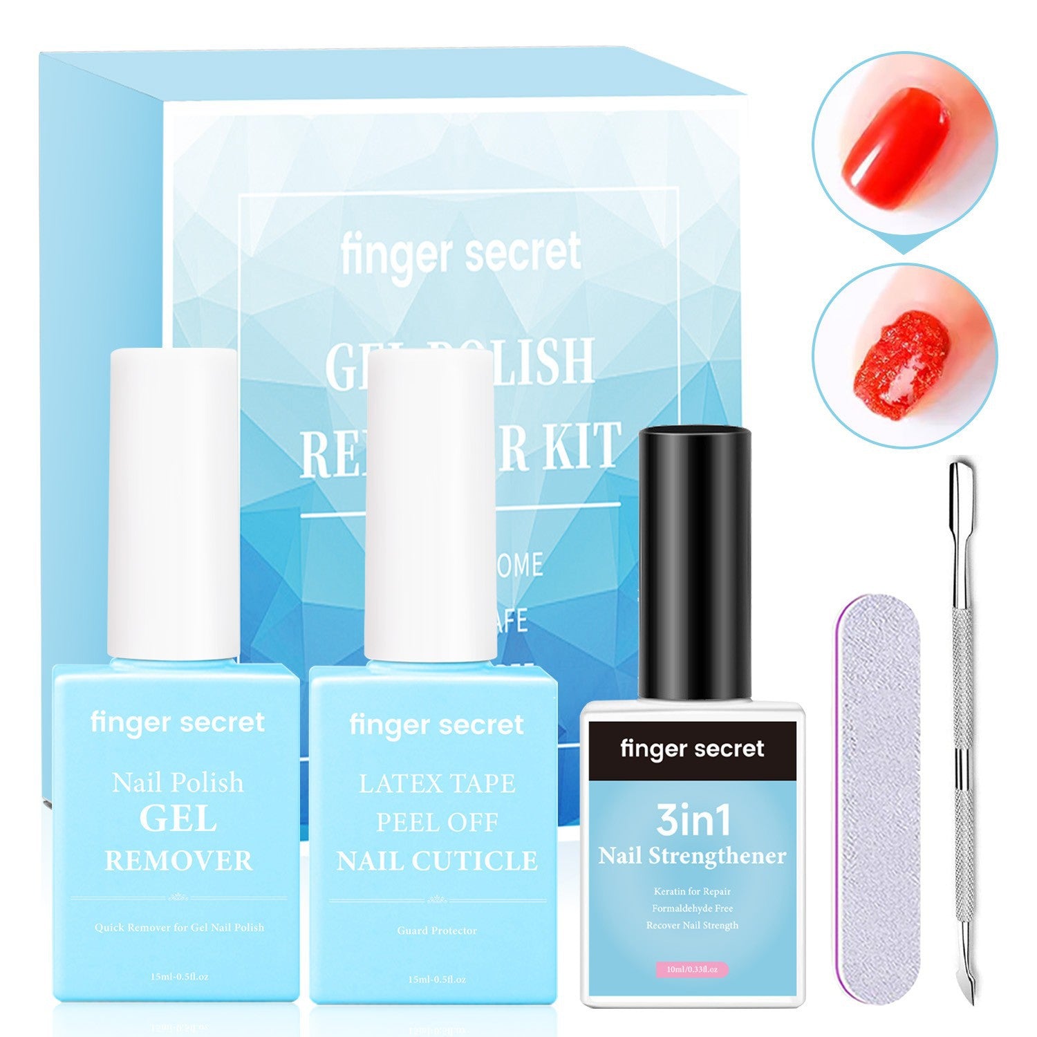 3-in-1 Nail Enhancer Set: Peel-Off, Anti-Overflow, and Strengthening S ...